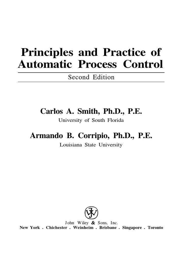 Principles and Practice of Automatic Process Control: Carlos A. Smith ...