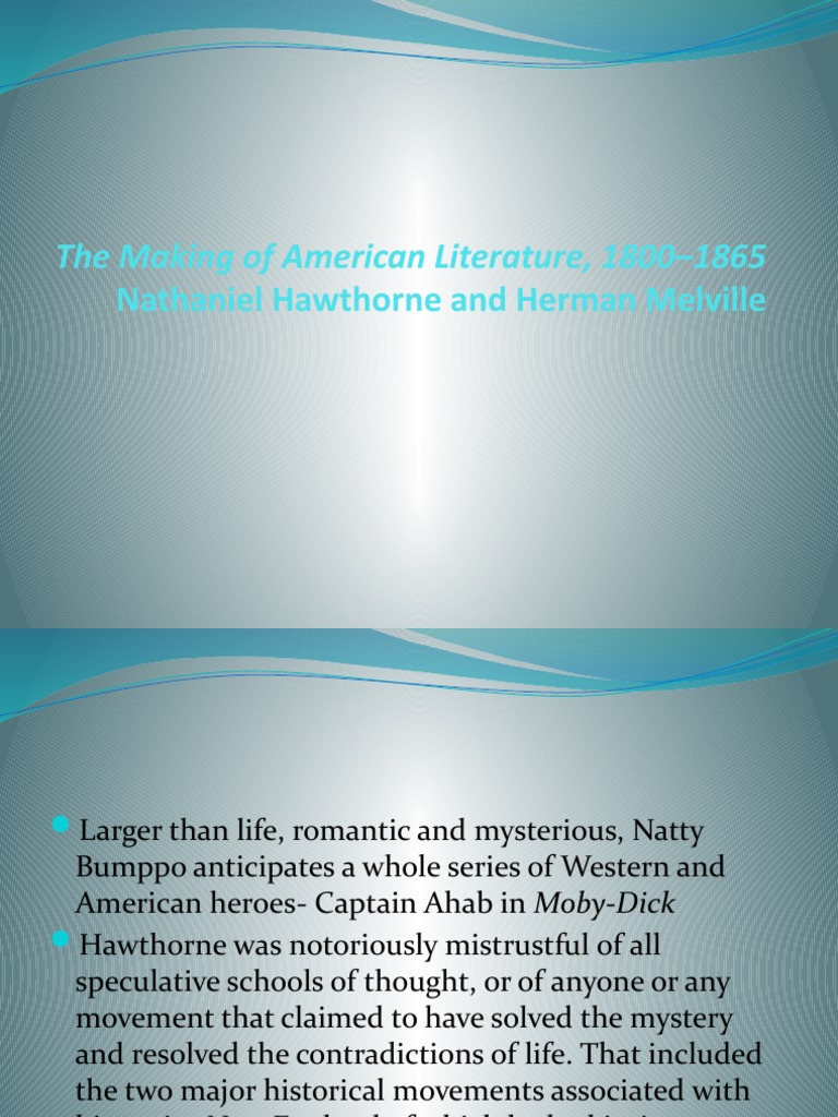 Hawthorne and Melville: American Literary Giants | PDF | Moby Dick ...