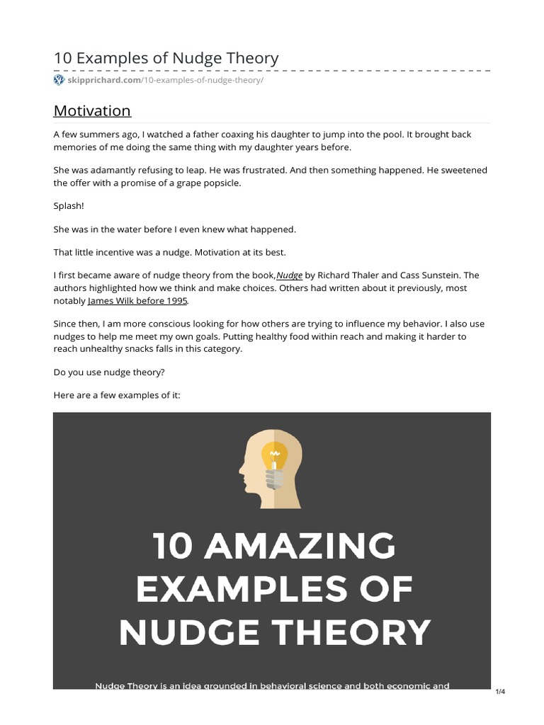 10 Examples of Nudge Theory | PDF