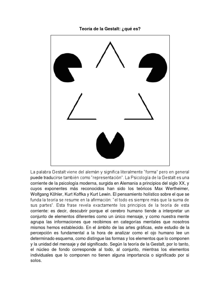Teoría de La Gestalt | PDF | Terapia Gestalt | Percepción