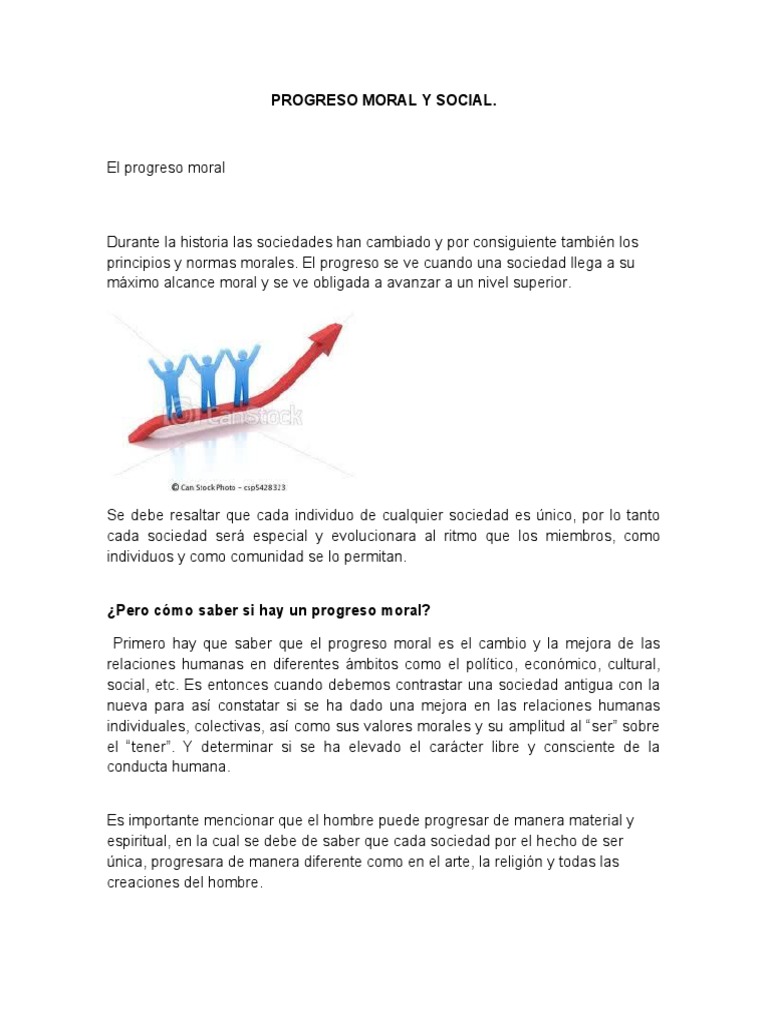 Progreso Moral y Social | PDF | Sociedad | Moralidad
