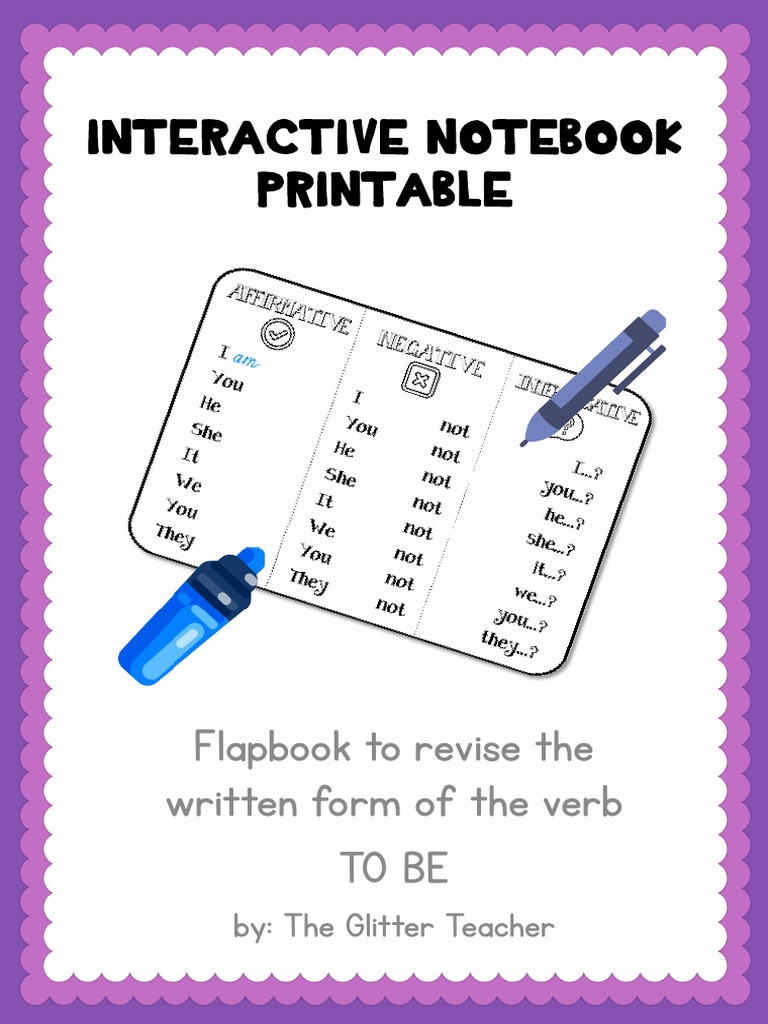 Flapbook Verbo TO BE Imprimible | PDF | Relaciones personales, crianza ...