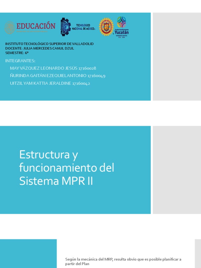 Estructura y Funcionamiento Del Sistema MPR II | PDF | Planificación | Software