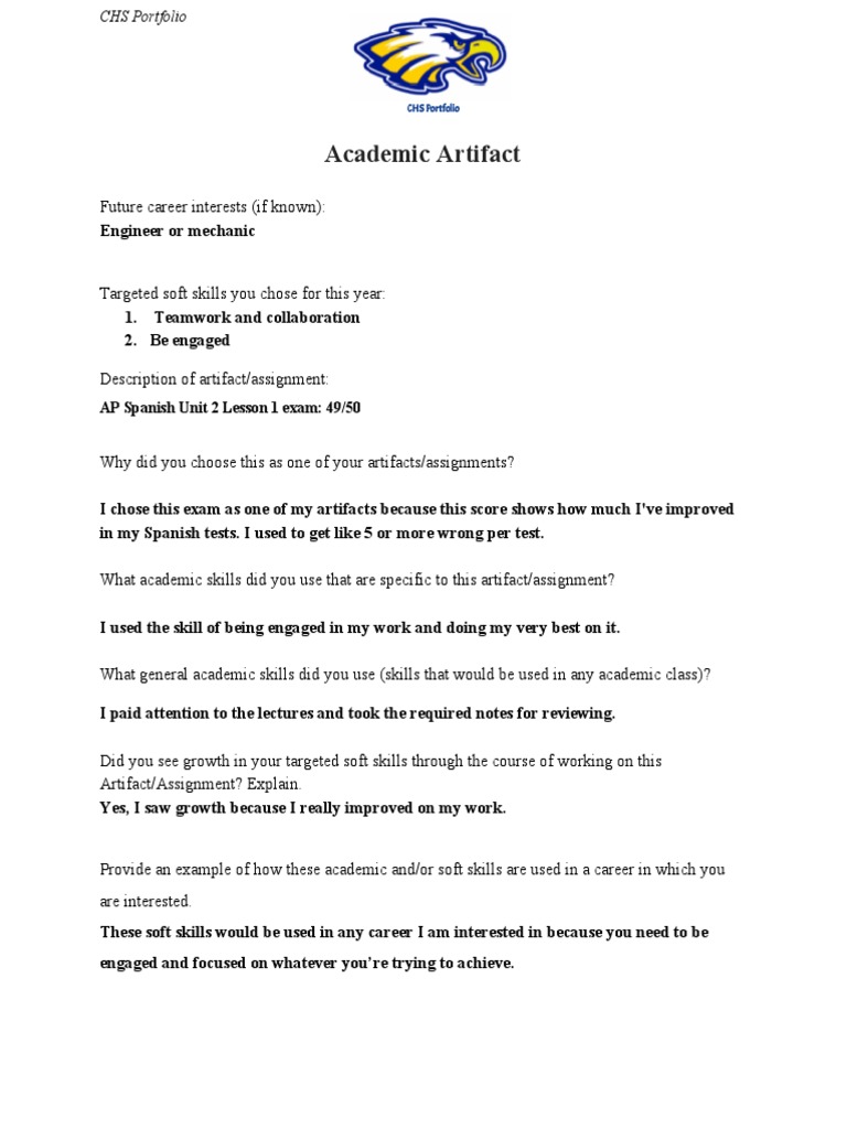 Academic Artifact Form | PDF | Career & Growth | Computers