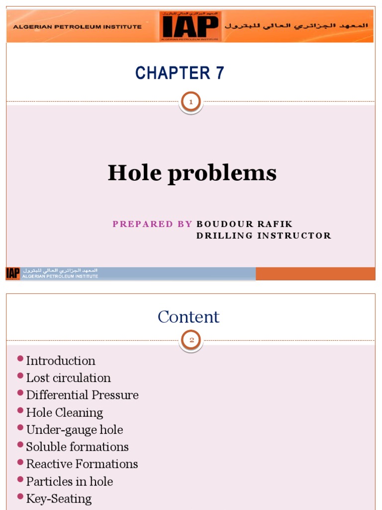 Chapter 7 Hole Problems | PDF | Oil Well | Chemical Engineering