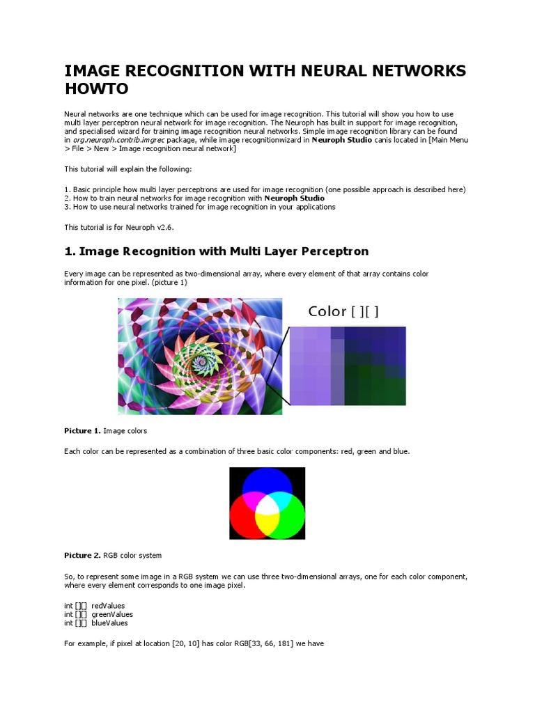 Image Recognition With Neural Networks Howto | PDF | Artificial Neural ...