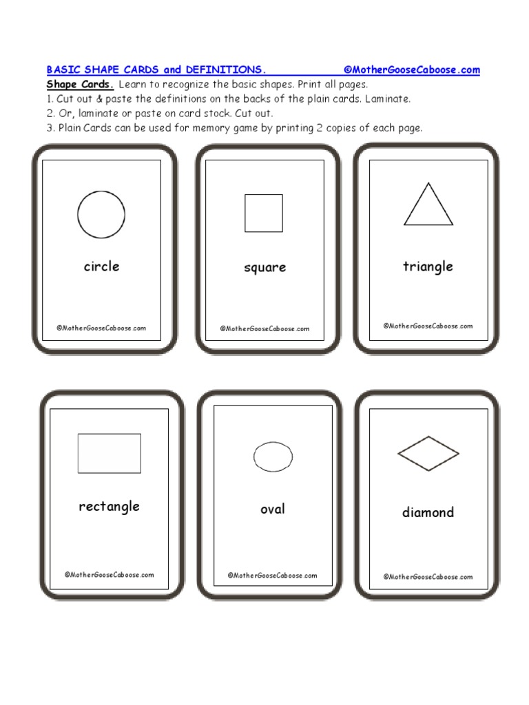 Basic Shapes & Definitions | PDF | Rectangle | Shape