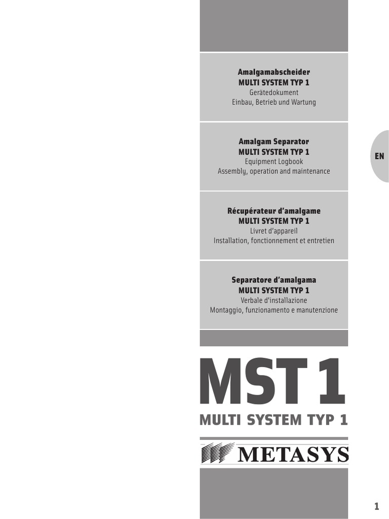 Metasys Multisystem Typ1 PDF | PDF | Ac Power Plugs And Sockets | Pump