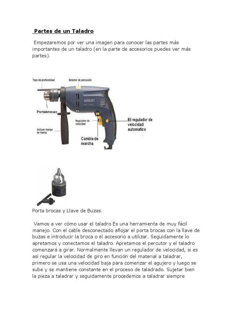 Partes de Un Taladro | PDF