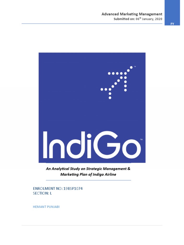 An Analytical Study On Strategic Management of Indigo Airline | PDF ...