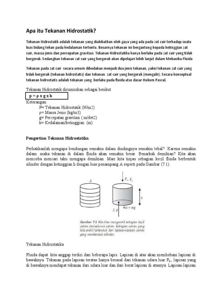 Apa Itu Tekanan Hidrostatik | PDF