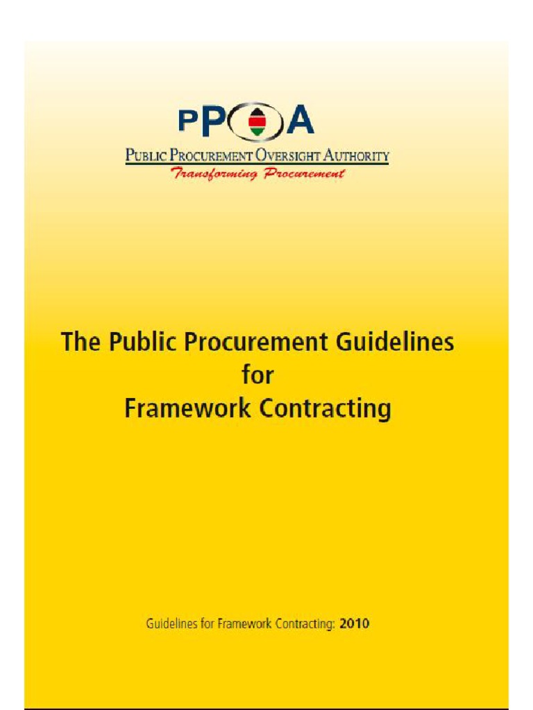 Guidelines For Framework Contracting, 2010 | Download Free PDF | Option ...