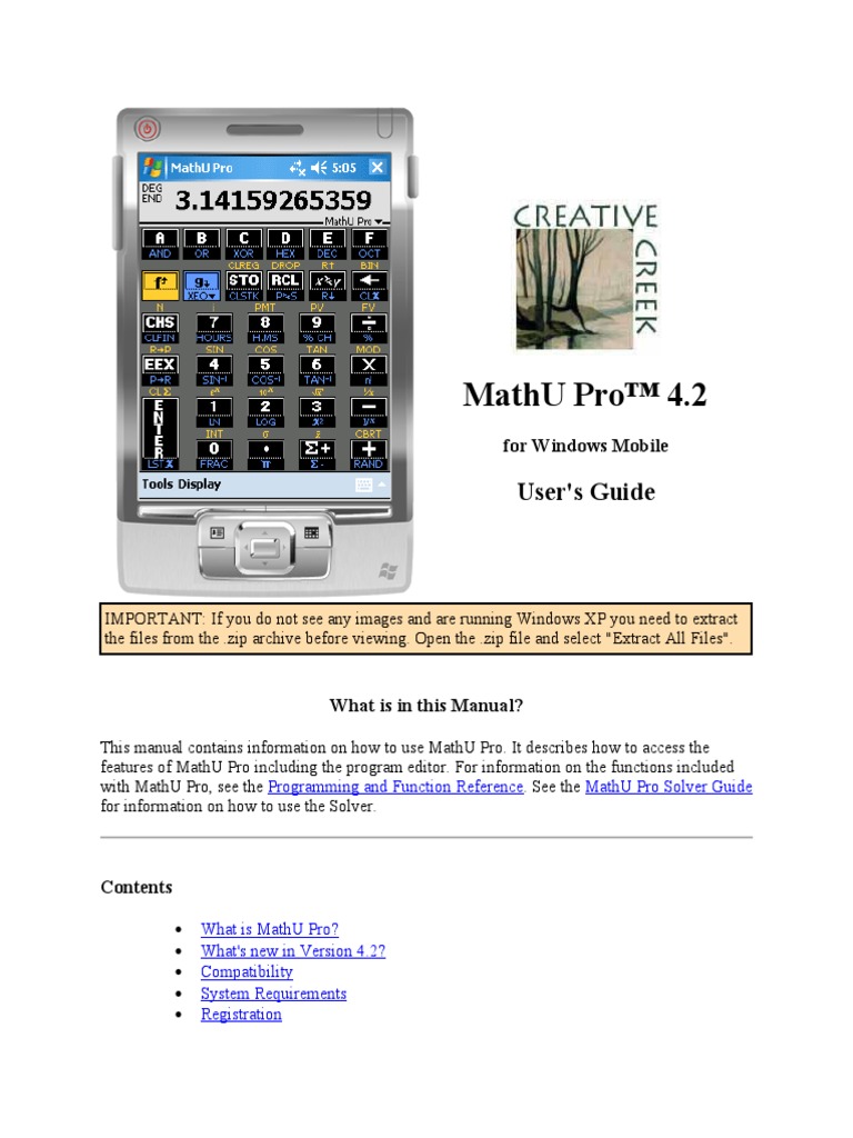 MathU Pro Manual Basico | PDF | Computer Keyboard | Menu (Computing)