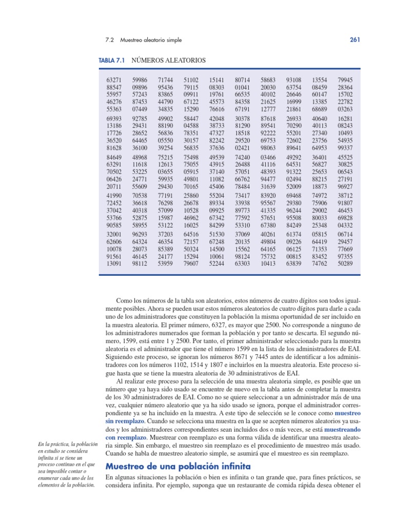 Tabla Numeros Aleatorios | PDF | Muestreo (Estadísticas) | Método ...