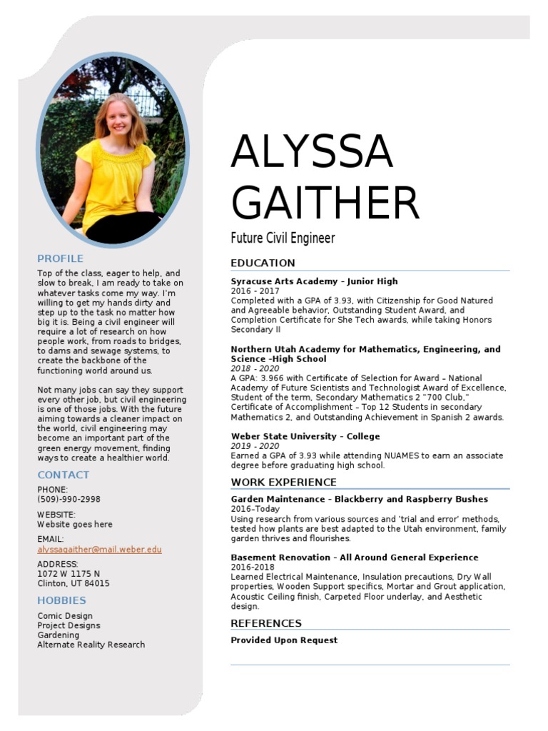 Alyssa Gaither-Resume | PDF | Engineering | Learning