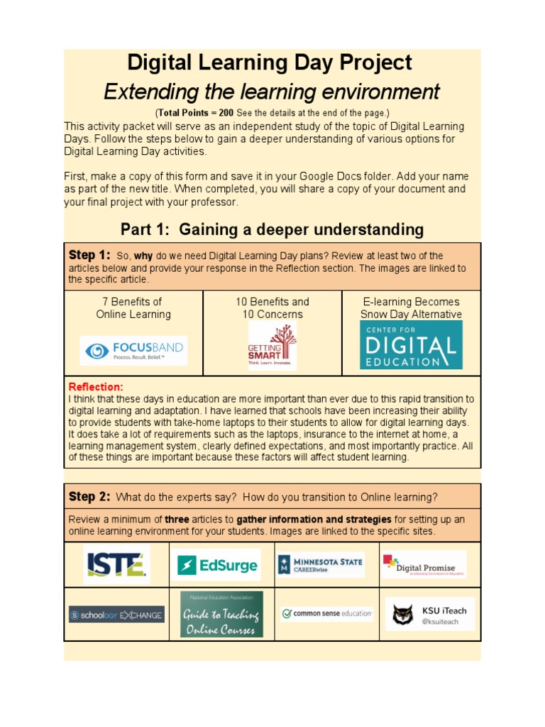 Prass - Digital Learning Day Project | PDF | Educational Assessment ...