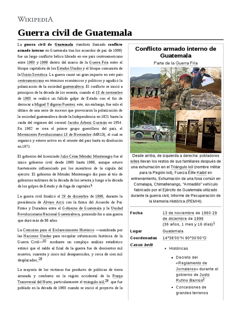 Guerra Civil de Guatemala | PDF | Guatemala | Centroamérica