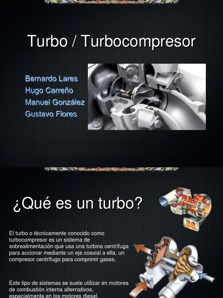 Funcionamiento y Ventajas del Turbocompresor | PDF