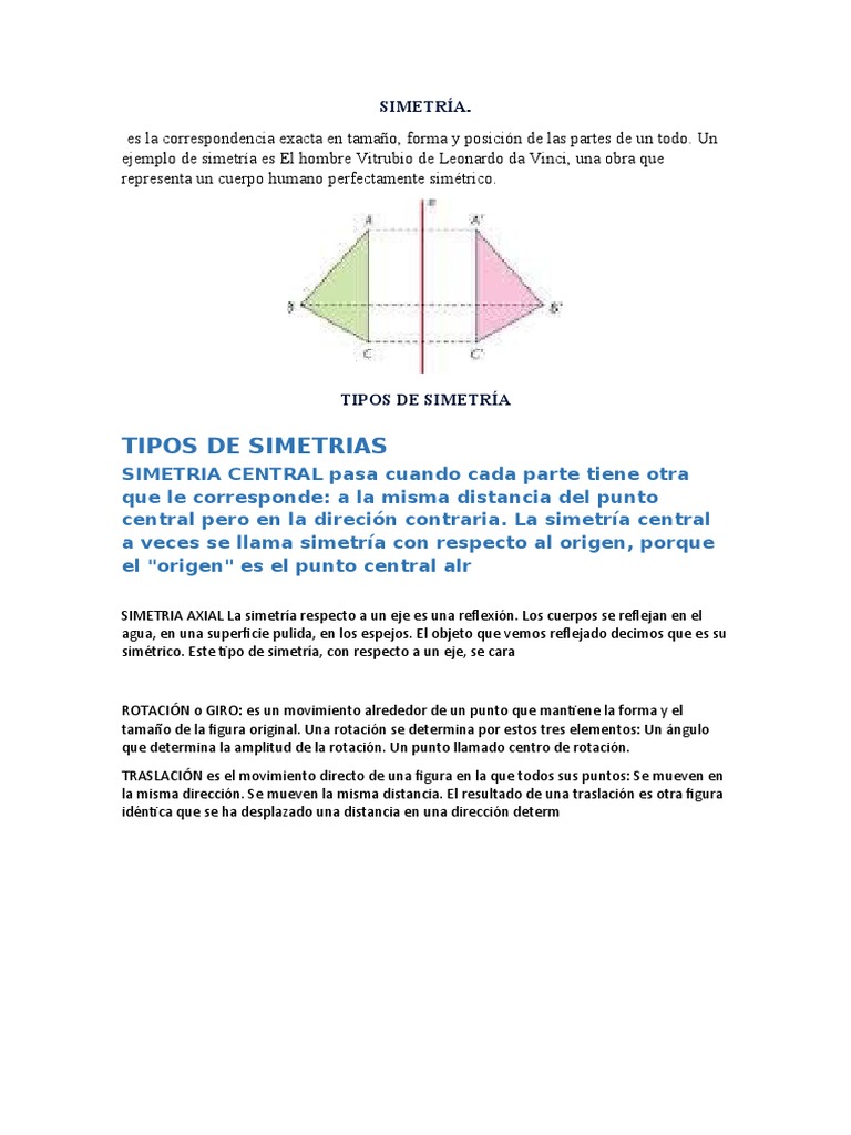 Tipos de Simetría: Central y Axial | PDF