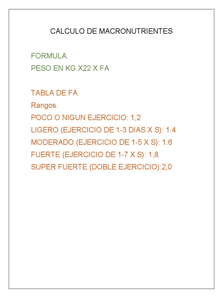 MACROS | PDF | Comida y bebida | Cocina