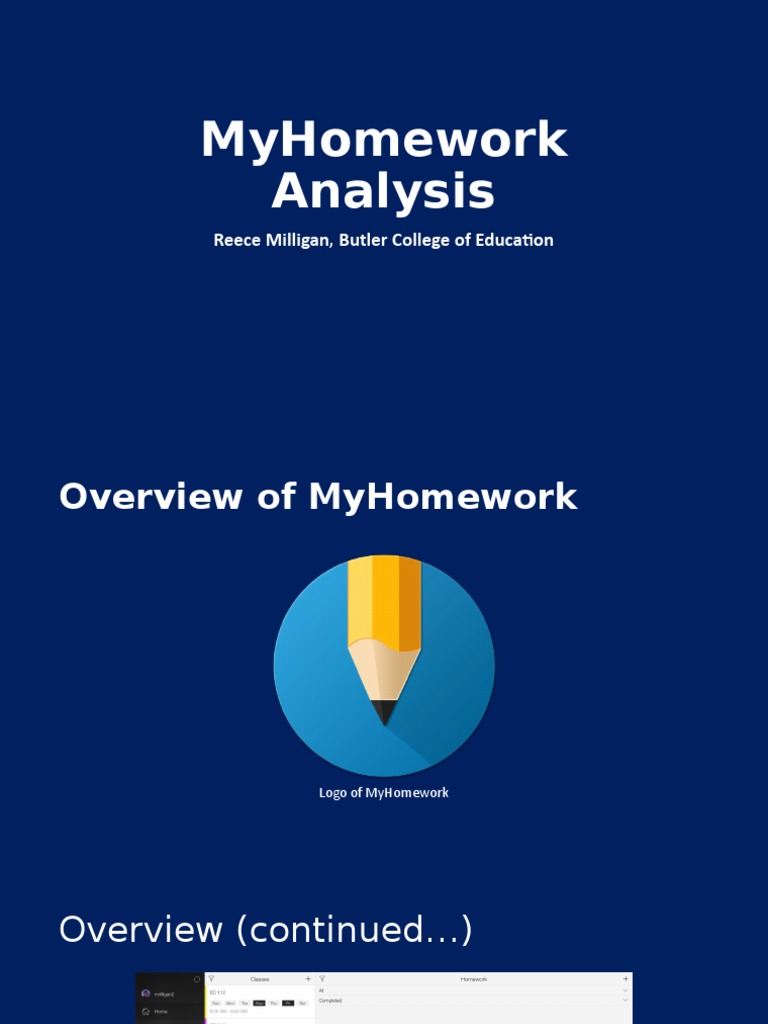Myhomework Tool Presentation