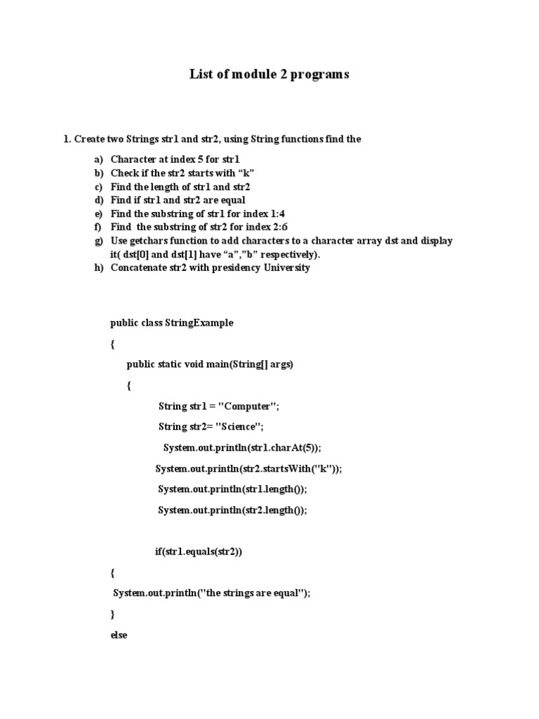 COMSCPBTech498771rObjrPr - Second Module Pgms | PDF | Area | String (Computer Science)
