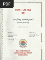 Drafting of Pleading and Conveyancing (Practical File) | PDF | Pleading | Lawsuit