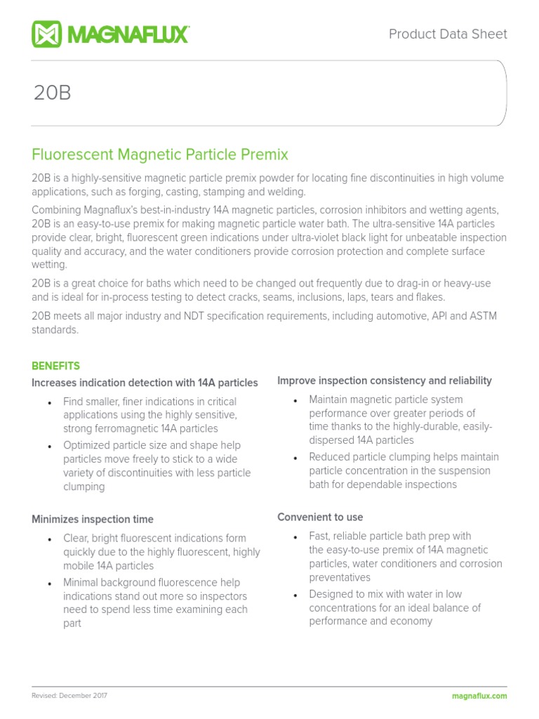 Fluorescent Magnetic Particle Premix: Product Data Sheet | PDF ...