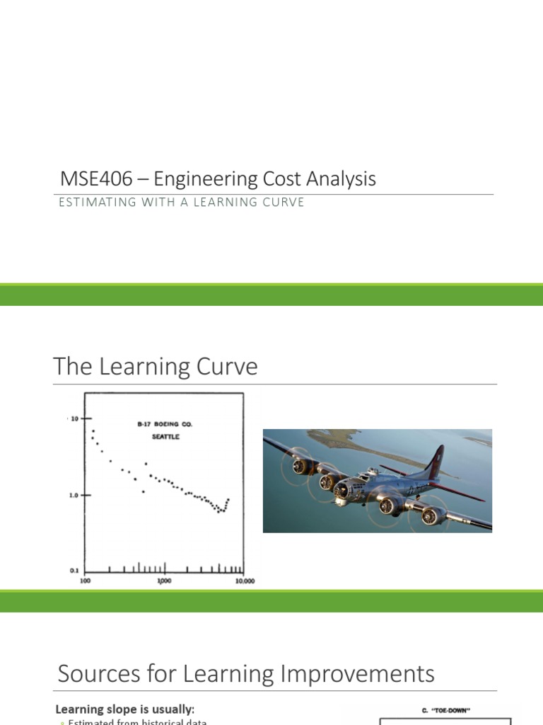 MSE406 - Chapter 6 - Learning Curve PDF | PDF | Logarithm | Teaching Mathematics