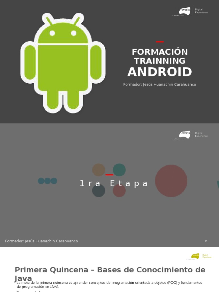 Plan de Formación - Trainning_Developer Android.pptx | PDF | Android ...