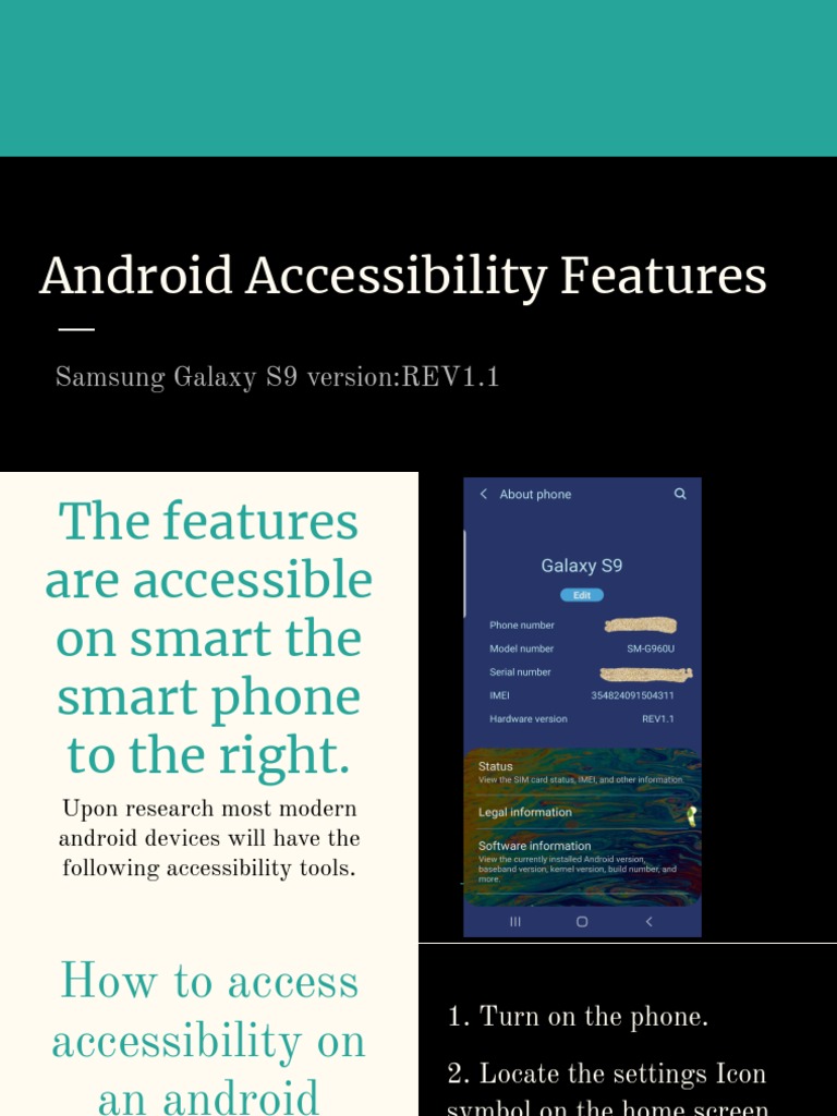 Samsung Galaxy Accessibility Features | PDF