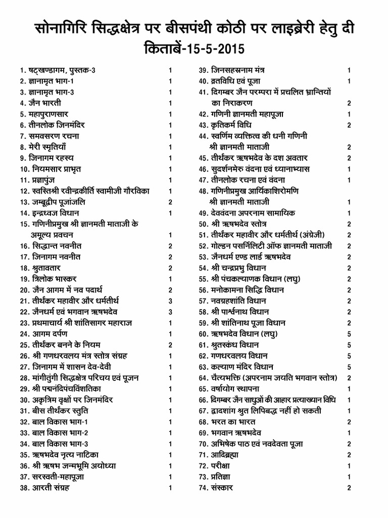 Jambudweep Book List | PDF