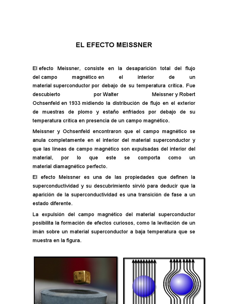 El Efecto Meissner | PDF | Superconductividad | Química Física