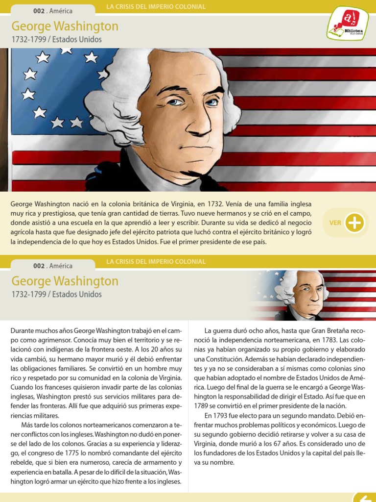 George Washington: Fundador de EE.UU. | PDF | George Washington ...
