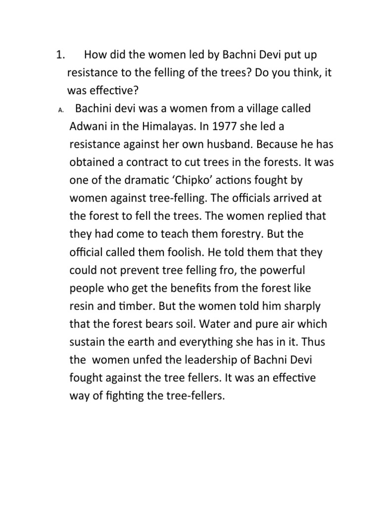 Bachni Devi's Role in Chipko Movement | PDF | Science & Mathematics