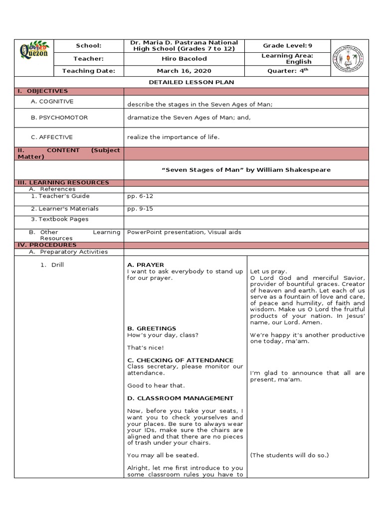 SEVEN STAGES OF MAN by William Shakespeare | PDF