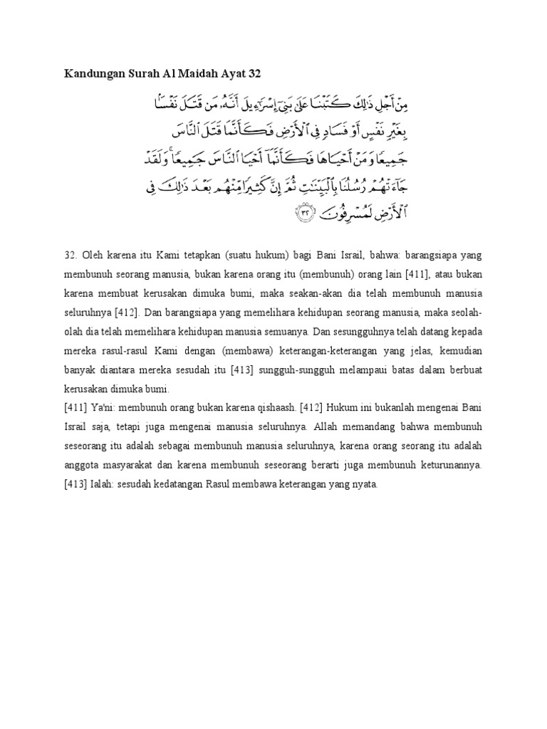 Makna dan Kandungan Al Maidah 32 | PDF | Filsafat | Agama & Spiritualitas
