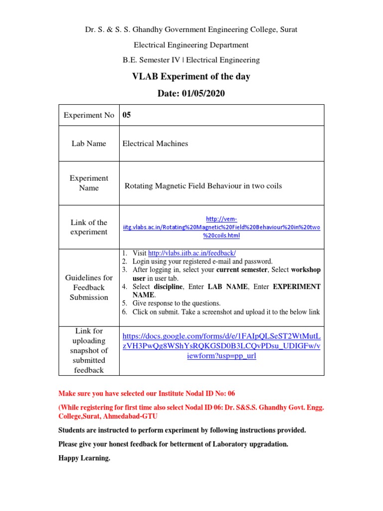 Sem 4 - Vlab Experiment of The Day - 01.05.2020 | PDF