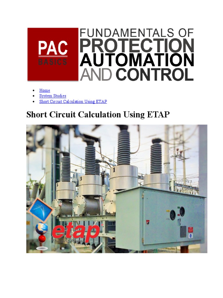 Home System Studies Short Circuit Calculation Using ETAP | PDF ...