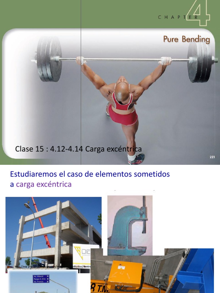 Clase 15 Carga Excéntrica PDF | PDF | Doblar | Mecanica clasica