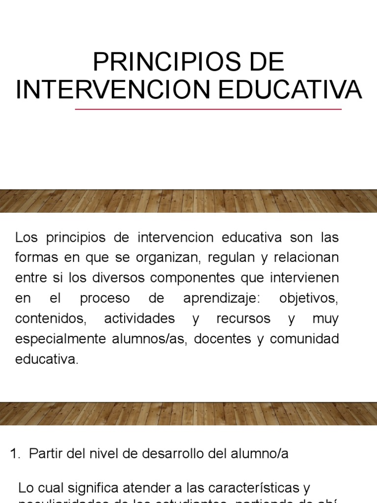 Principios de Intervención Educativa | PDF | Creatividad | Aprendizaje