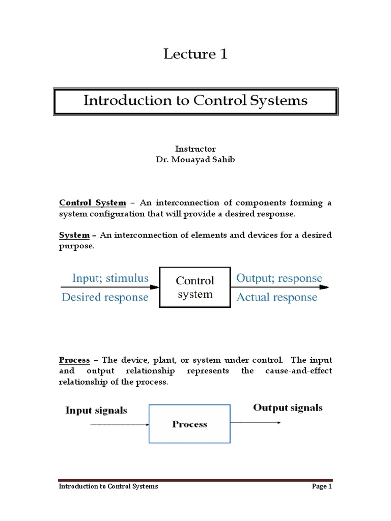 Control Systems Work Principle | PDF | Control Theory | System
