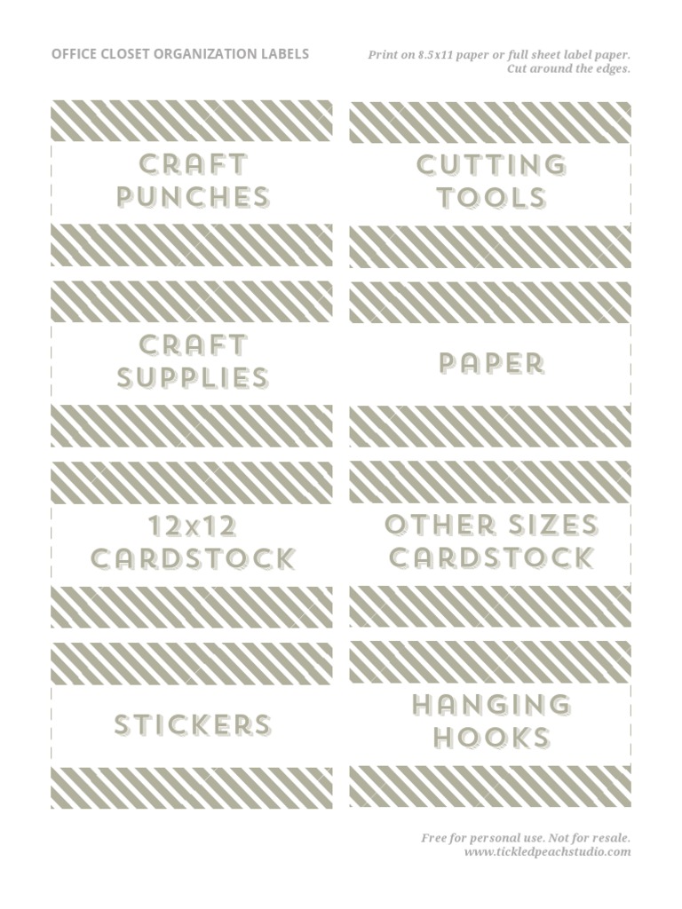 Free Printable Closet Labels | PDF