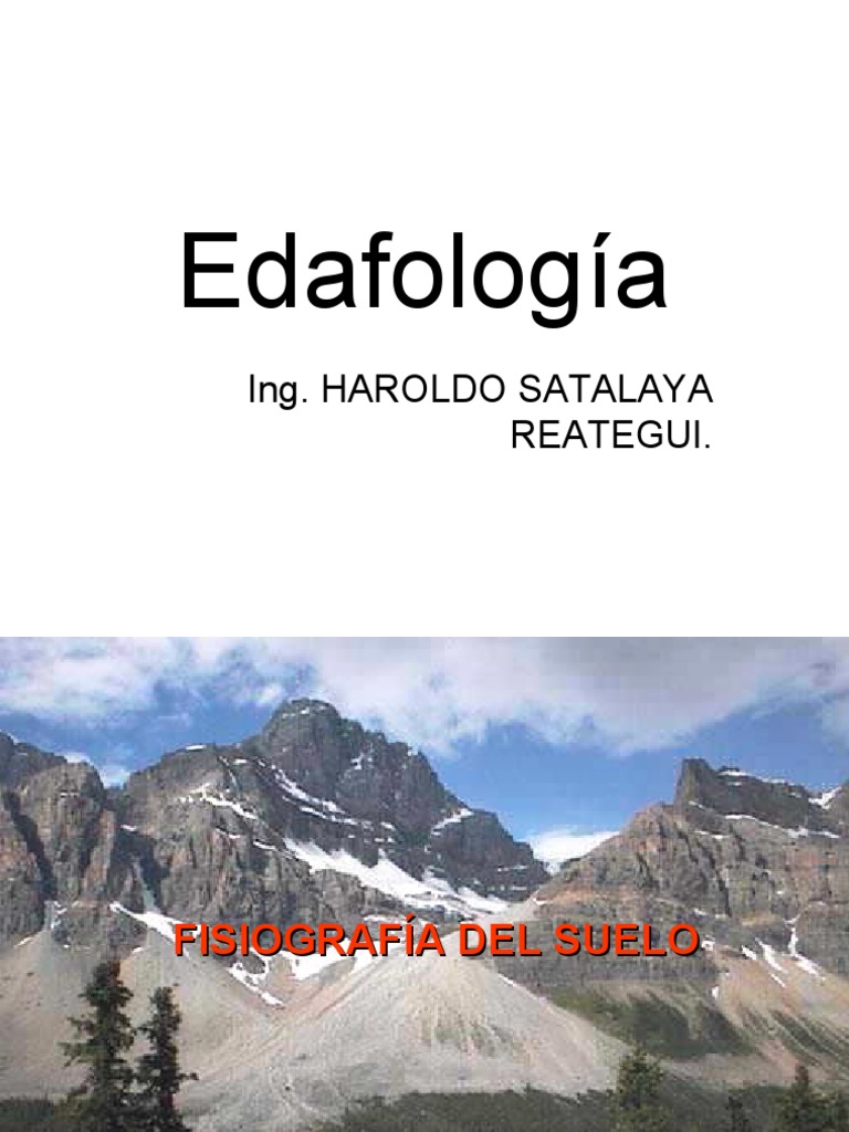 CLASE GRUPO II EDAFOLOGIA 1 Uu | PDF | Terreno | Paisaje