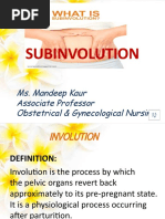 Subinvolution: Unit: IX | PDF | Postpartum Period | Midwifery