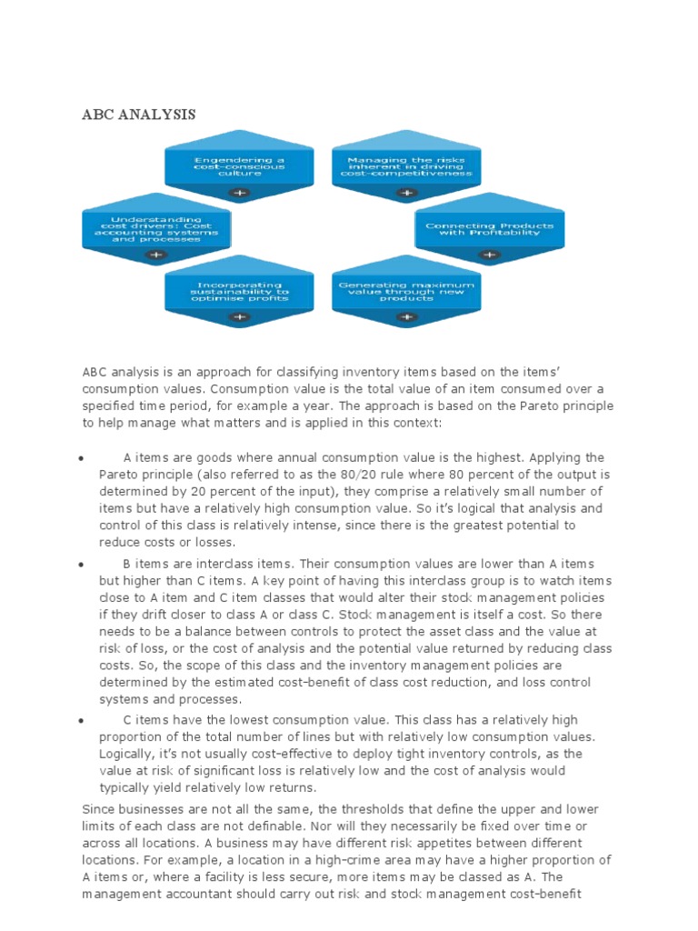 ABC and XYZ Inventory Analysis Guide | PDF | Inventory | Cost–Benefit ...