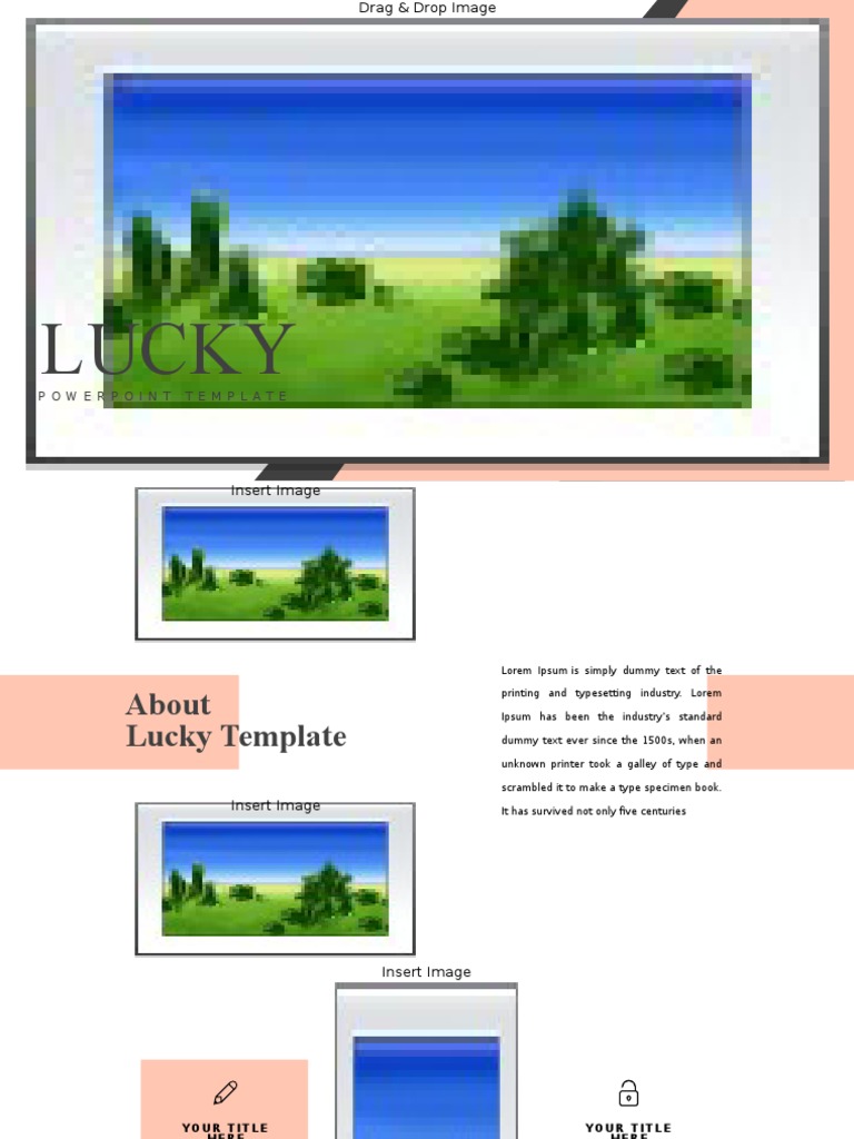 Lucky PowerPoint Template Overview | PDF | Printing | Graphic Design