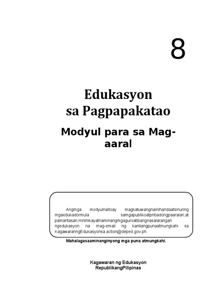 Grade 8 Esp Learners Material | PDF