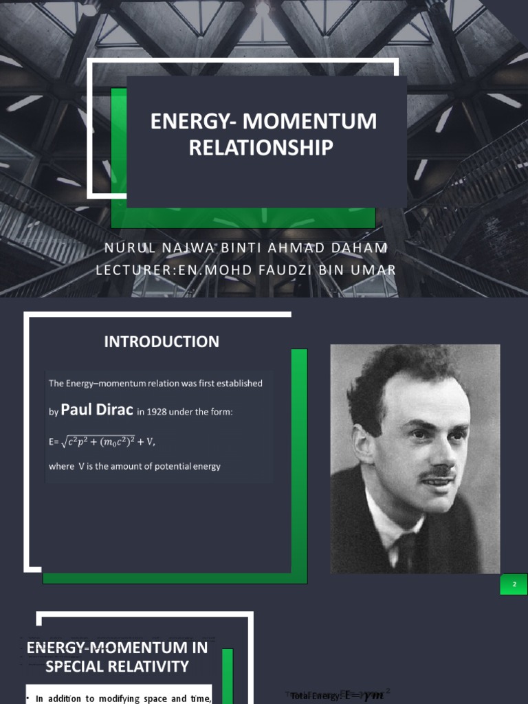 Energy-Momentum Relation in Relativity | PDF | Momentum | Special ...