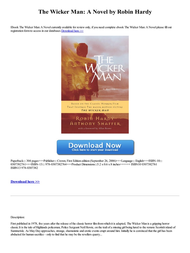 The Wicker Man: A Novel by Robin Hardy: Download Here | PDF